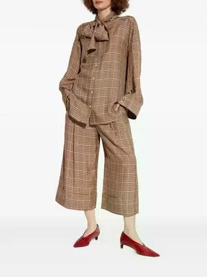 Munthe Check-pattern Pleated Trousers