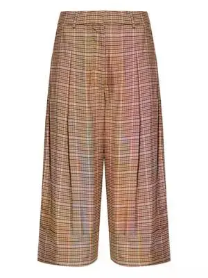 Munthe Check-pattern Pleated Trousers
