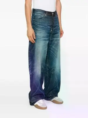Kenzo Faded-effect Straight Leg Jeans