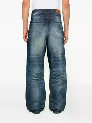 Kenzo Faded-effect Straight Leg Jeans