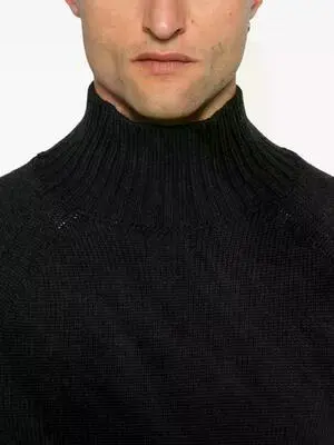 Eleventy High-neck Wool Sweater - Grey