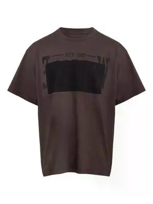 MAISON MARGIELA Graphic-print Cotton T-shirt - Brown