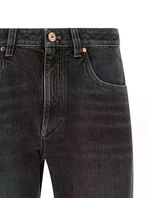 Brunello Cucinelli Monile Detail Stonewashed Jeans - Black