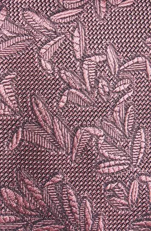 Zegna Leaf Silk Jacquard Standard Tie - Pink