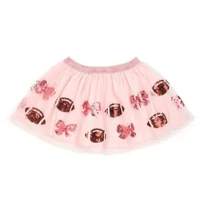 SWEET WINK Bow Football Sequin Tutu