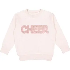SWEET WINK Crewneck Pearl Patch Sweatshirt - Natural