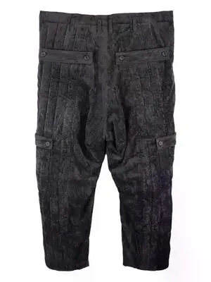 Yohji Yamamoto Pleated Drop-crotch Trousers With Cargo Pockets