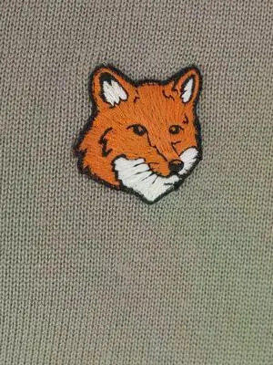 Maison Kitsuné Fox-head Patch Pocket Cardigan - Green