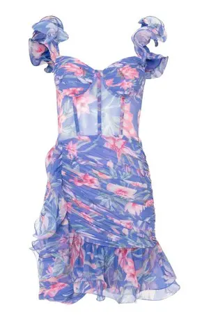 PatBO Amaryllis Flutter Mini Dress