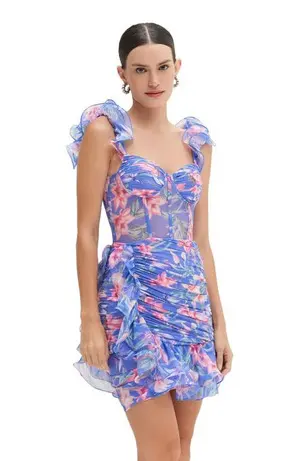 PatBO Amaryllis Flutter Mini Dress