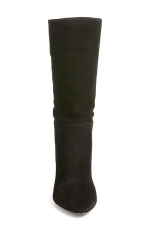 GIANVITO ROSSI Pointed Toe Suede Boots - Black