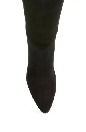 GIANVITO ROSSI Pointed Toe Suede Boots - Black