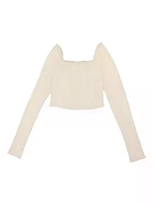 Callipygian Square-neck Ribbed Top