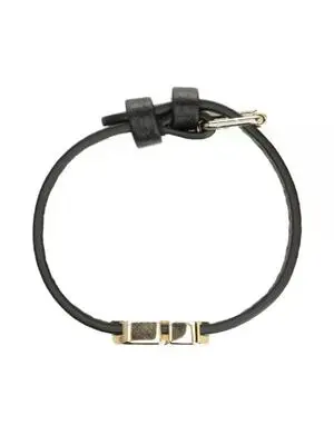 Valentino Garavani V-logo Leather Bracelet