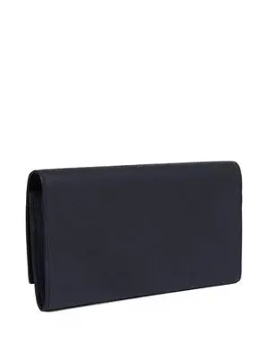 Smythson Embossed Leather Travel Wallet - Blue