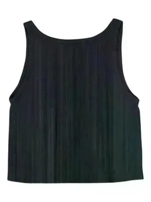 Callipygian Ribbed Tank Top - Black