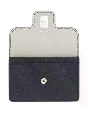 FERRAGAMO Gancini Calfskin Compact Wallet - Blue