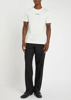 Dolce & Gabbana Embroidered Logo-appliqué Cotton T-shirt - White