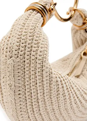 Chloé Bracelet Crochet Top Handle Bag - Ivory