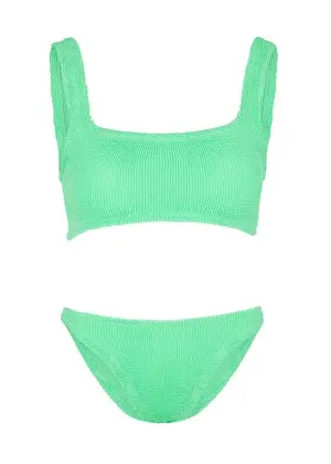 Hunza G Xandra Crinkle Bikini - Lime