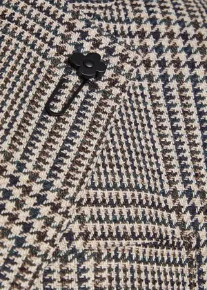 LARDINI Houndstooth Wool And Silk-blend Designer Blazer Uk40/l