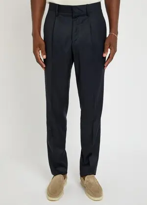LARDINI Wool And Cashmere-blend Trousers
