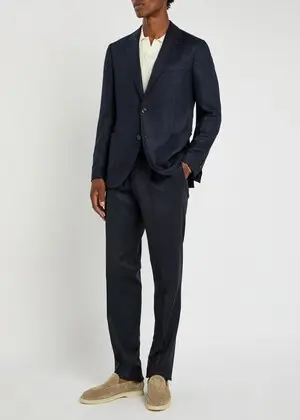 LARDINI Wool And Cashmere-blend Trousers