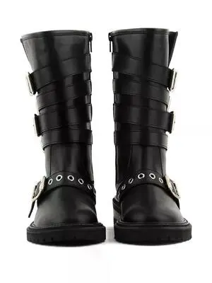 PAUL WARMER Buckle-strap Biker Boots