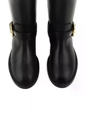 PAUL WARMER City Buckle-fastening Leather Boots