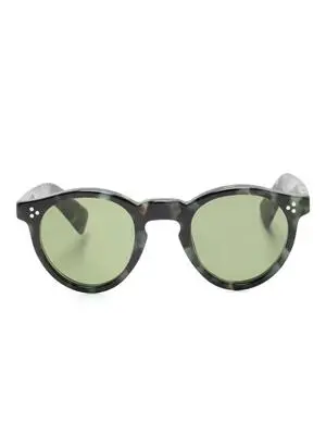 LESCA Round-frame Sunglasses - Blue