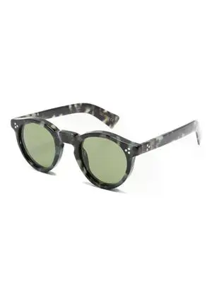 LESCA Round-frame Sunglasses - Blue