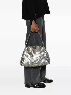 Dragon Diffusion Woven Leather Shoulder Bag