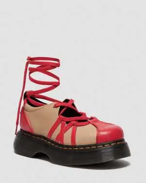 Dr. Martens Buzz Ballerina Leather Shoes - Red