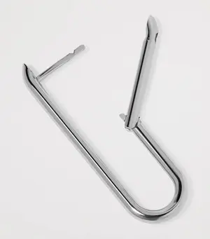 Annoushka White Gold Knuckle Long Single Hoop Earring