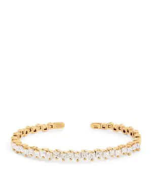 SUZANNE KALAN Diamond Princess Bangle - Rose Gold