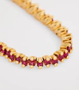 SUZANNE KALAN Yellow Gold And Ruby Princess Tennis Bracelet