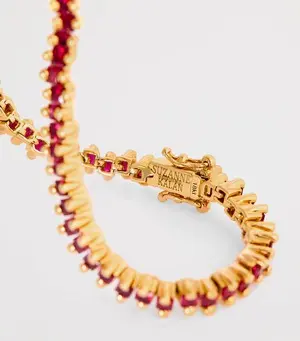 SUZANNE KALAN Yellow Gold And Ruby Princess Tennis Bracelet