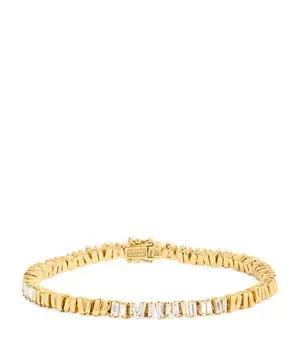 SUZANNE KALAN Yellow And Diamond En Age Tennis Bracelet - Gold