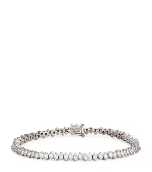 SUZANNE KALAN Gold And Diamond Princess Tennis Bracelet - White