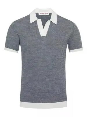 Orlebar Brown Contrast-band Short-sleeve Polo Shirt - Grey