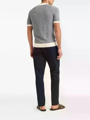 Orlebar Brown Contrast-band Short-sleeve Polo Shirt - Grey
