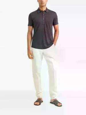 Orlebar Brown Sebastian Linen Short-sleeve Polo Shirt