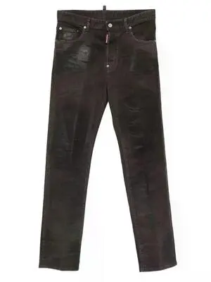 Dsquared2 Leatherette Faded Patchwork Jeans