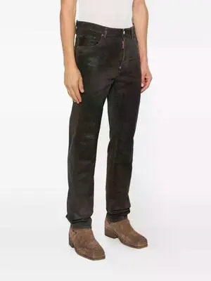 Dsquared2 Leatherette Faded Patchwork Jeans