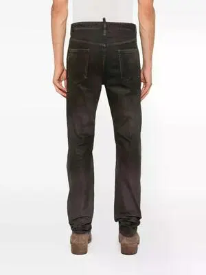Dsquared2 Leatherette Faded Patchwork Jeans