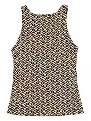 Callipygian Geometric Print Tank Top