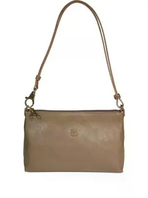 Il Bisonte Leather Clutch With Detachable Strap