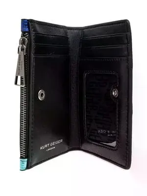 Kurt Geiger Kensington Diagonal-stripe Metallic Bifold Wallet - Blue
