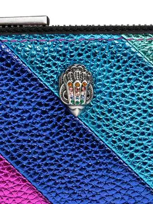 Kurt Geiger Kensington Diagonal-stripe Metallic Bifold Wallet - Blue