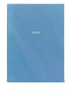 Smythson 2026 Soho Textured Leather Diary - Blue